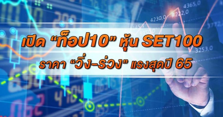 เปิด “ท็อป10” หุ้น SET100 ราคา “วิ่ง-ร่วง” แรงสุดปี 65