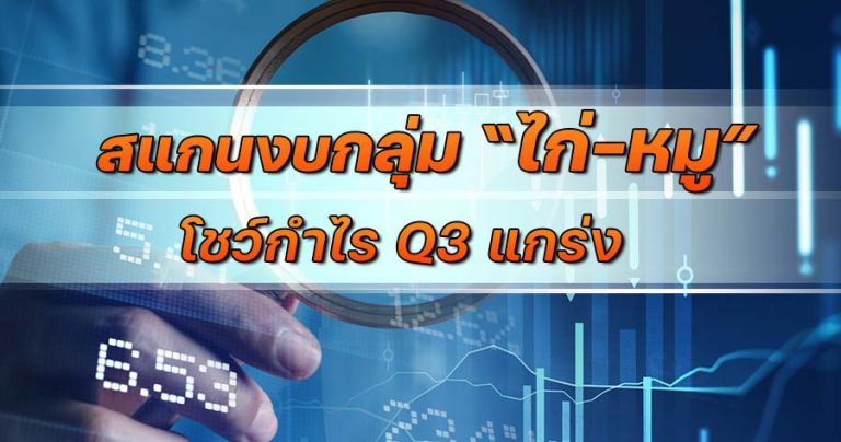 สแกนงบกลุ่ม “ไก่-หมู” โชว์กำไร Q3 แกร่ง CPF โตสุด 500%